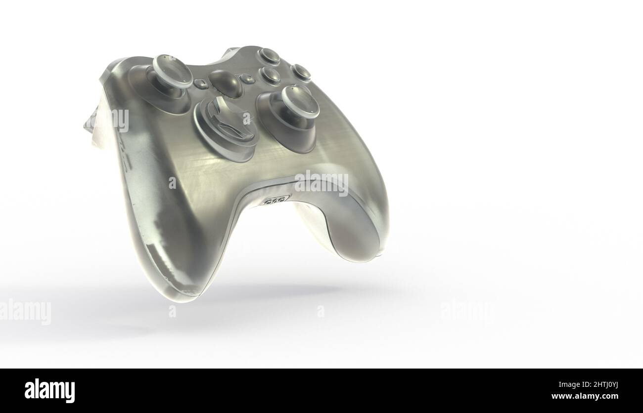 3d illustration of generic game controllers isolated on white ...