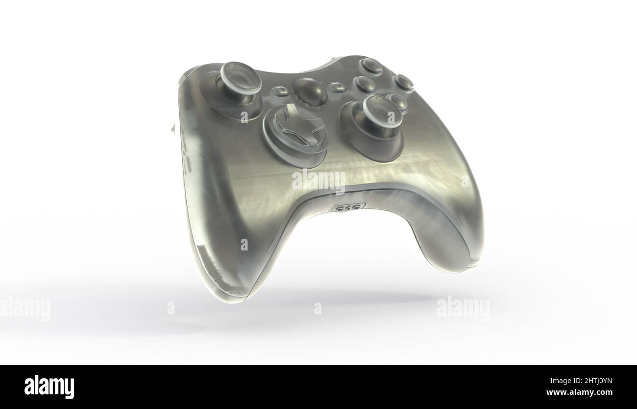 3d illustration of generic game controllers isolated on white ...