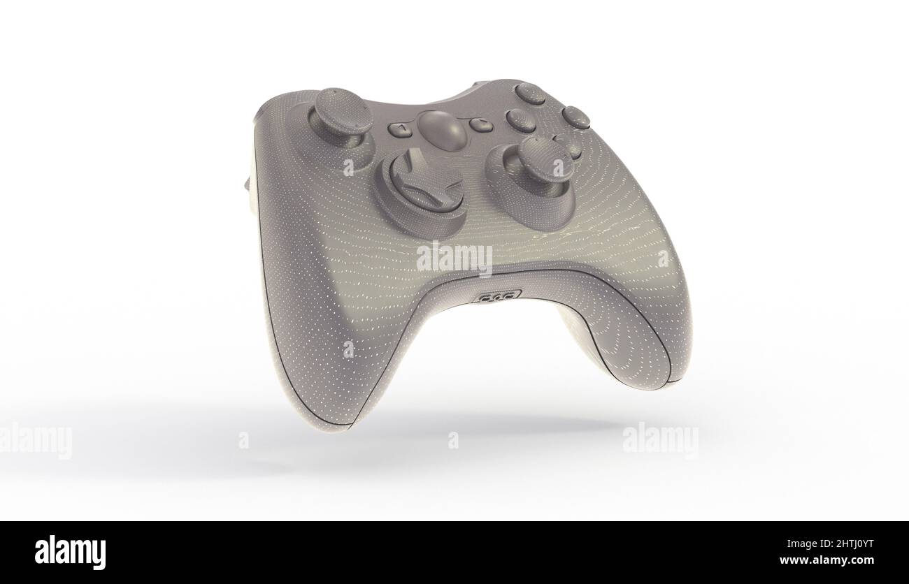 3d illustration of generic game controllers isolated on white ...