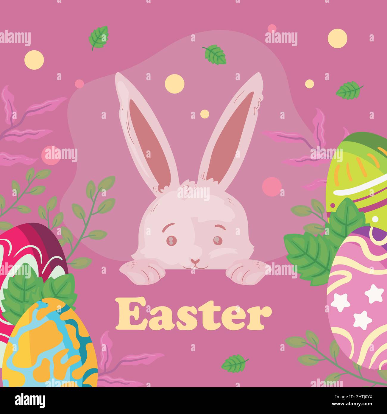 easter bunny poster Stock Vector Image & Art - Alamy