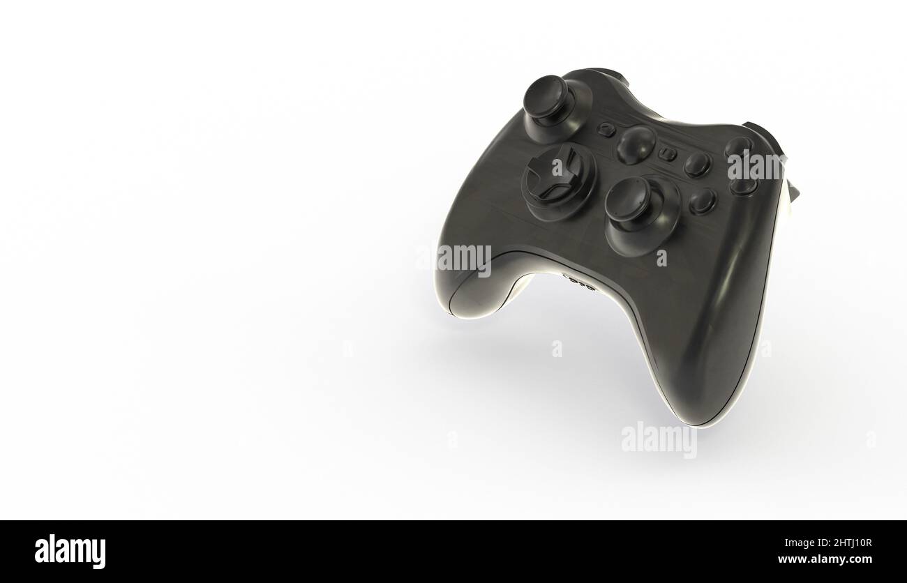 3d illustration of generic game controllers isolated on white ...