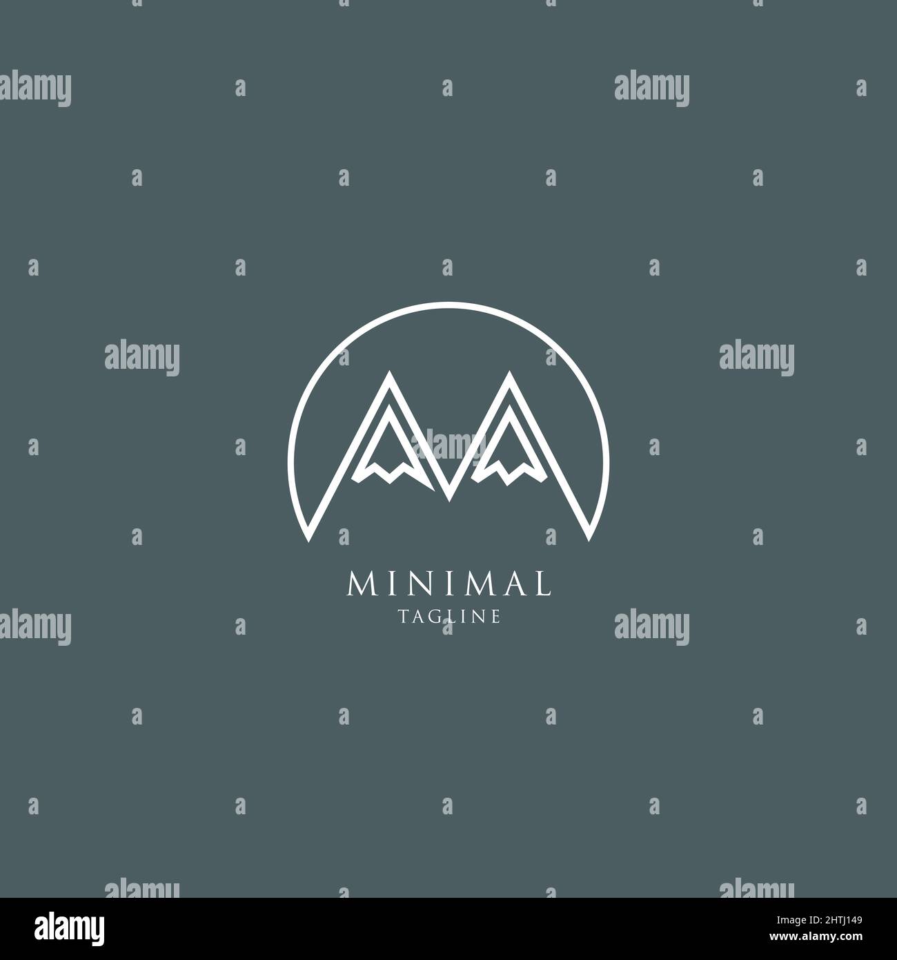Minimal mountain line art logo icons Stock Vector Image & Art - Alamy