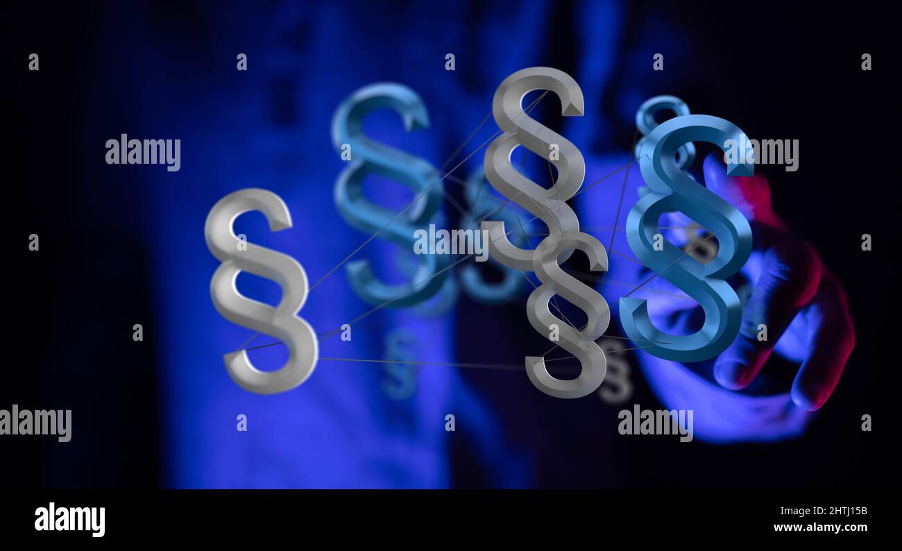 3d illustration of a bunch of paragraph symbols Stock Photo - Alamy