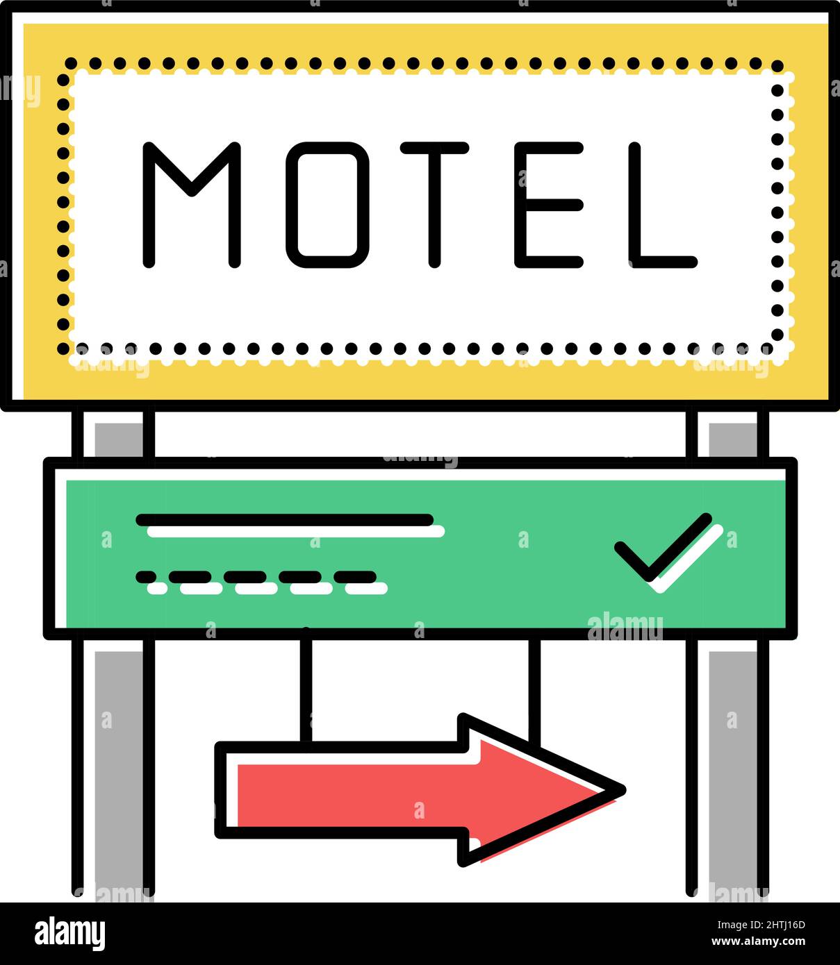 road advertising mark motel color icon vector illustration Stock Vector ...