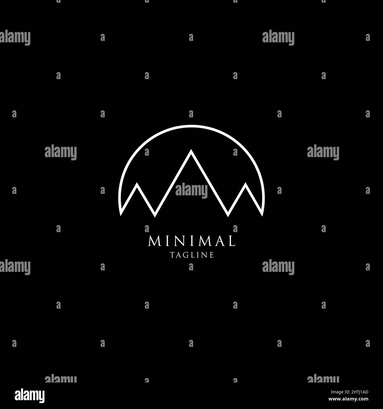Minimal mountain line art logo icons Stock Vector Image & Art - Alamy