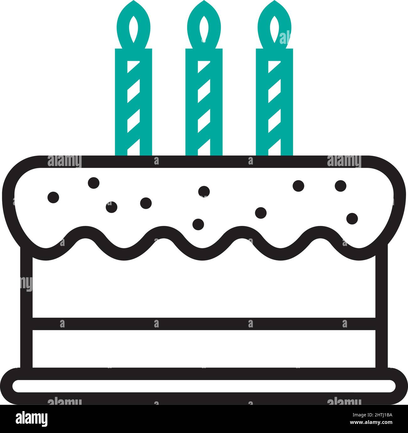 Birthday cake icon Cut Out Stock Images & Pictures - Alamy