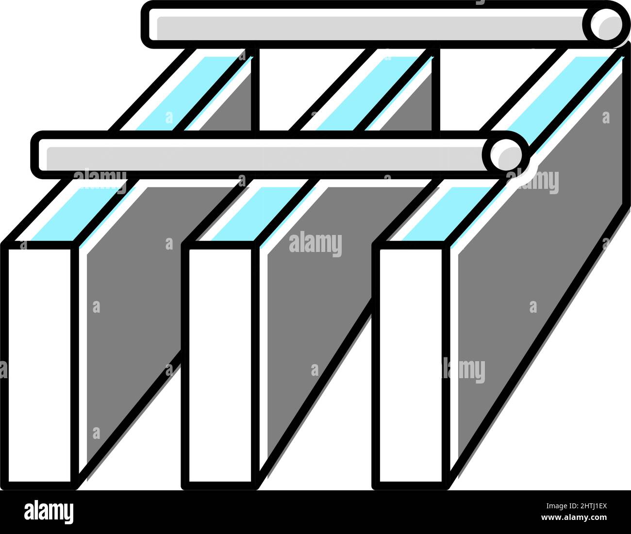 bar grating metal color icon vector illustration Stock Vector Image ...