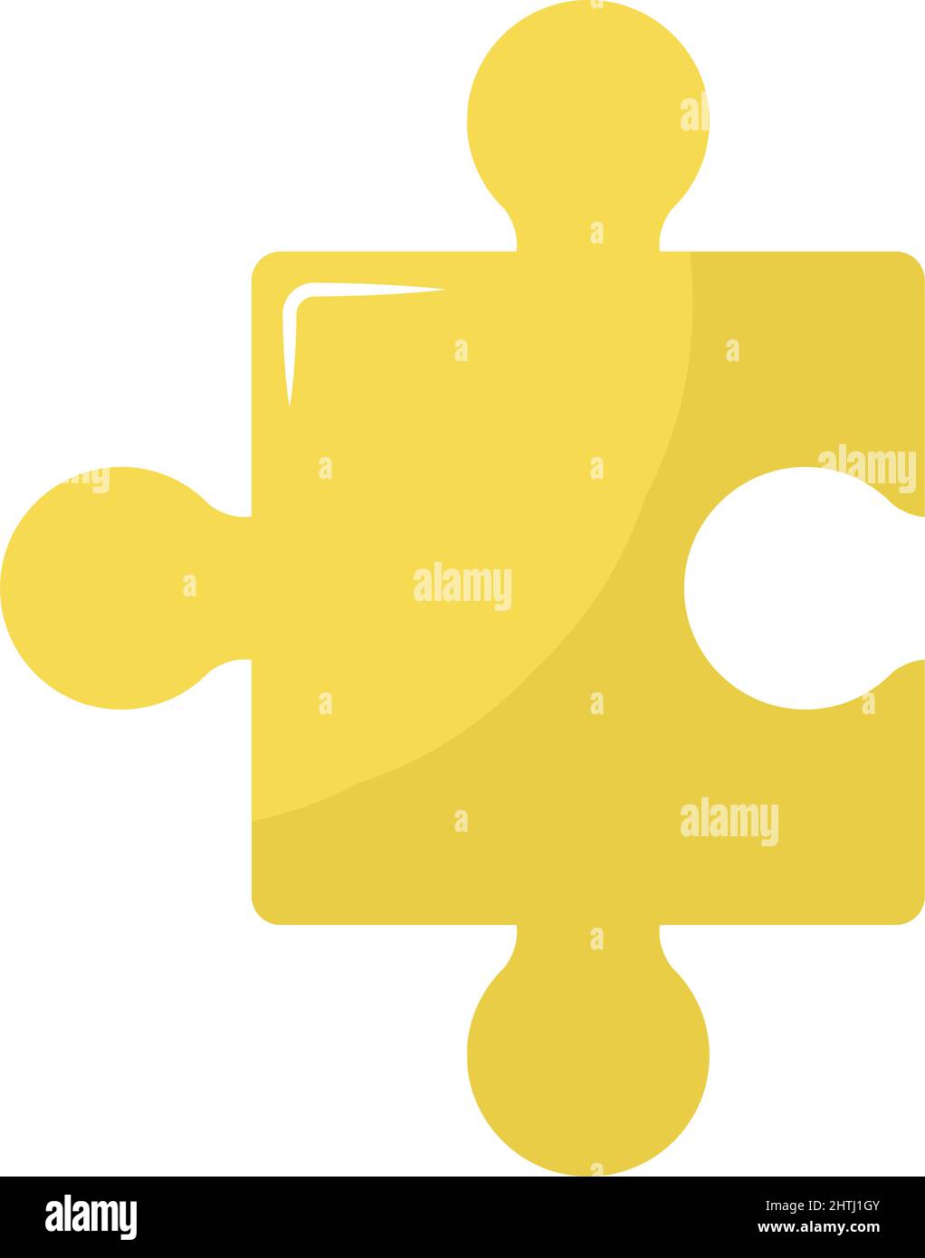 yellow jigsaw puzzle Stock Vector Image & Art - Alamy