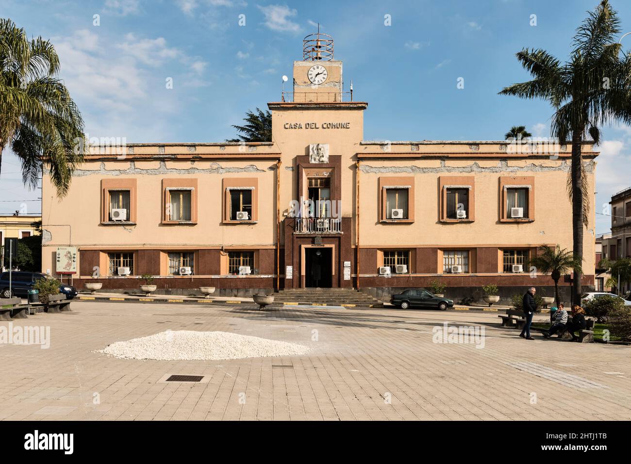 The Casa del Comune in Mascali, Etna, Sicily, Italy. The town was ...