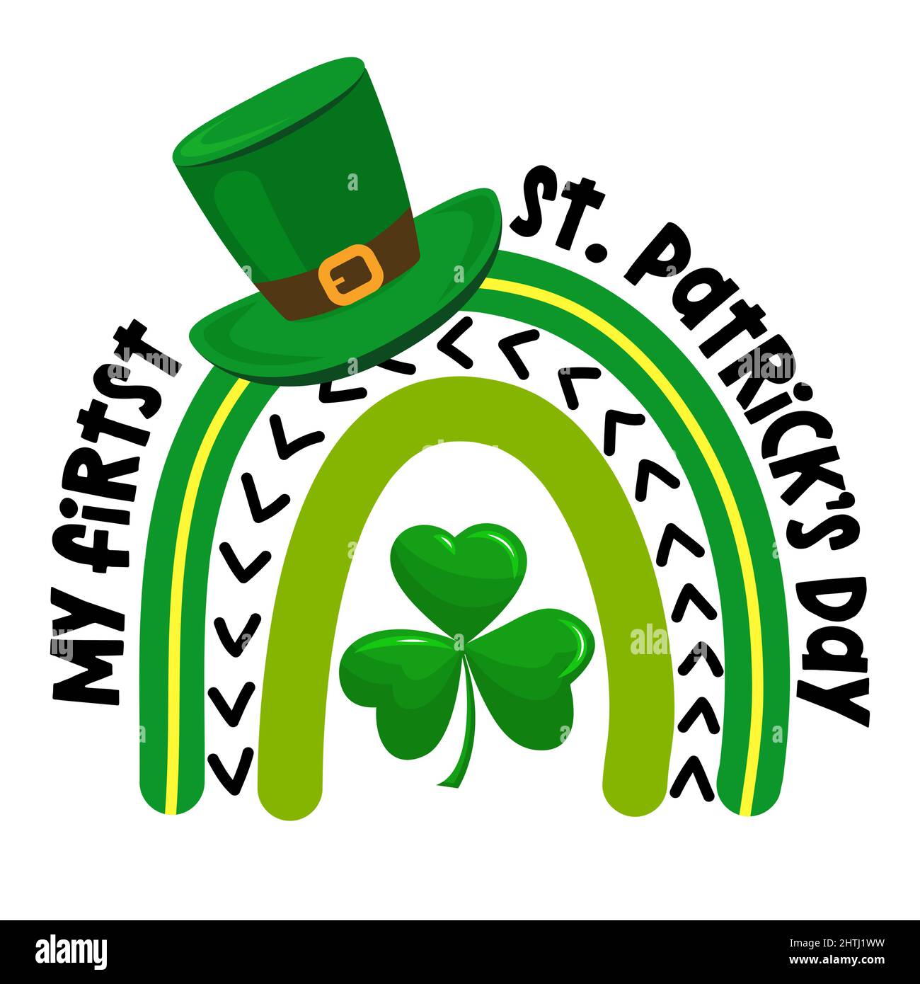 My first (1.) Saint Patrick's Day - Baby clothes calligraphy label ...