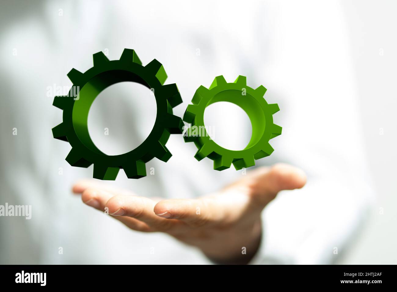 High tech eco green infinity computer technology concept Stock Photo ...