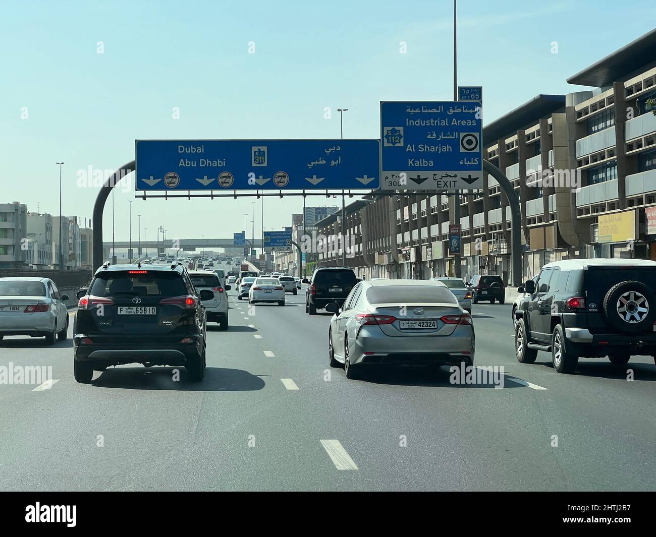 UAE, Dubai - December 01, 2021: Dubai Roads and Traffic bridges and ...