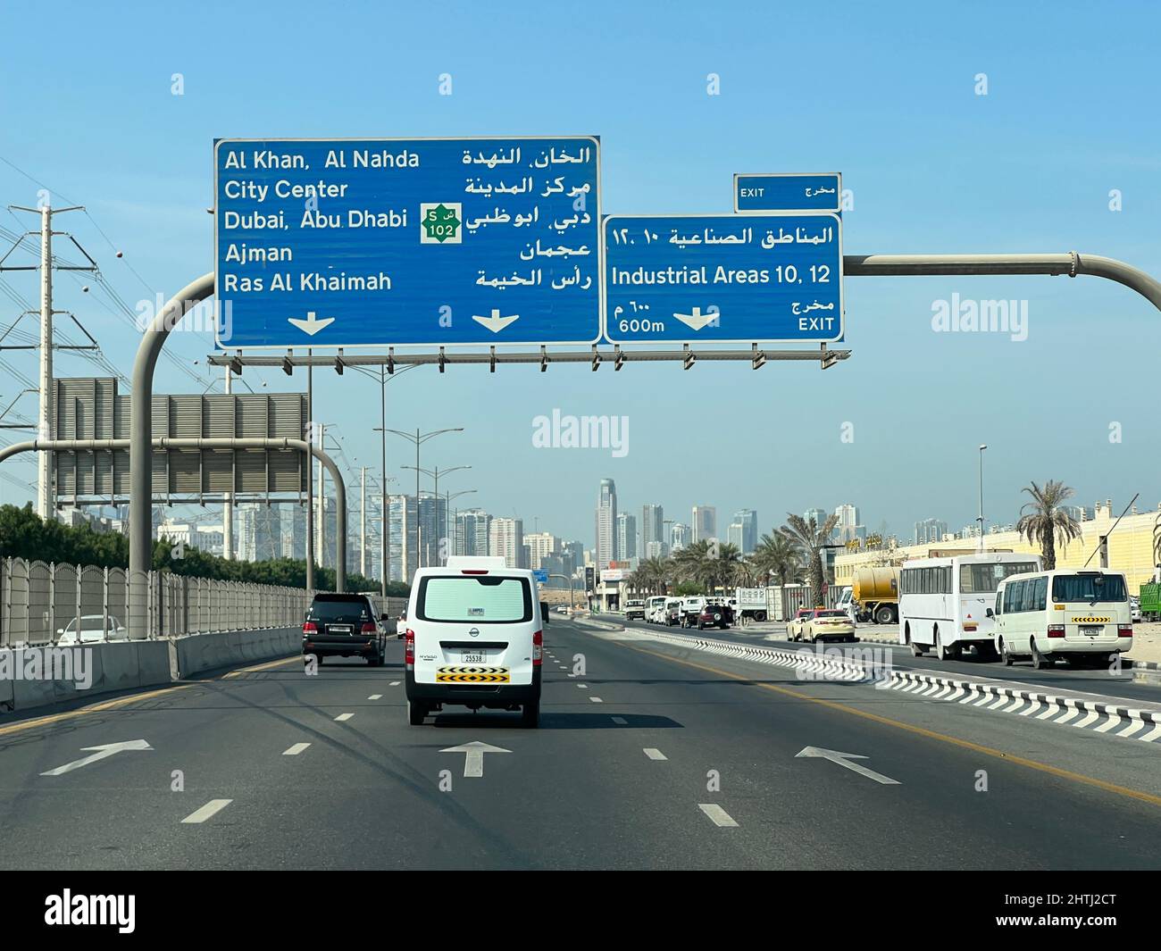 UAE, Dubai - December 01, 2021: Dubai Roads and Traffic bridges and ...