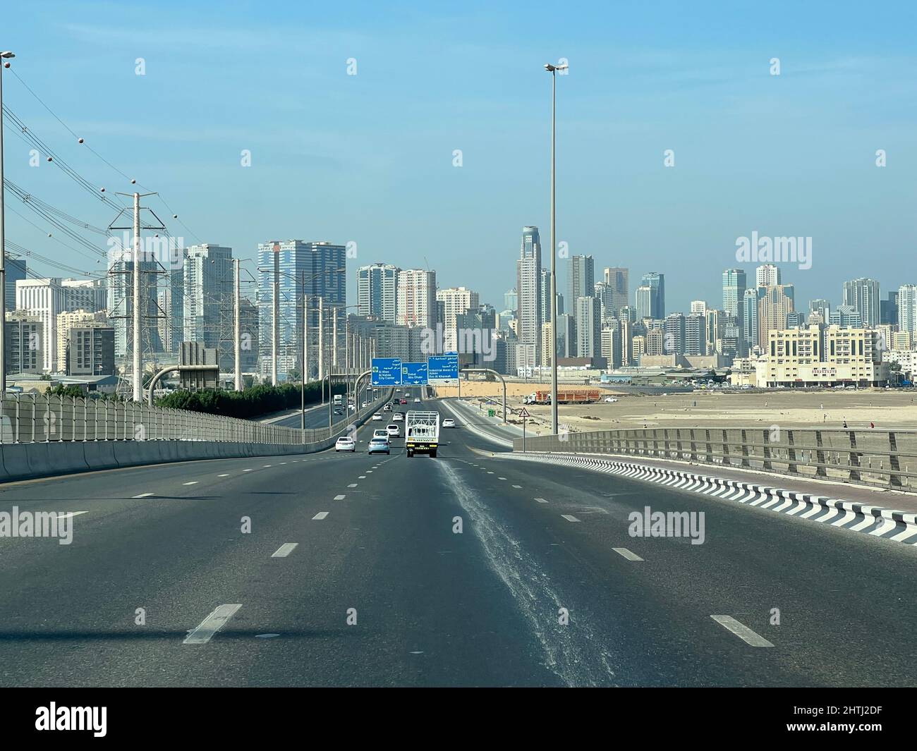 UAE, Dubai - December 01, 2021: Dubai Roads and Traffic bridges and ...