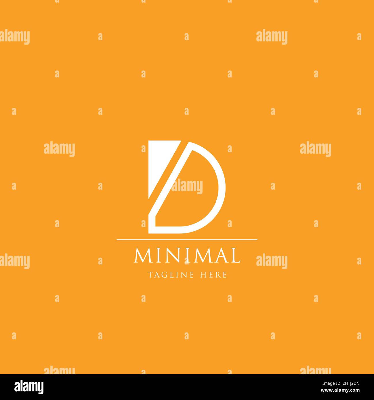 Modern minimal initial letter D alphabet business logo Stock Vector ...