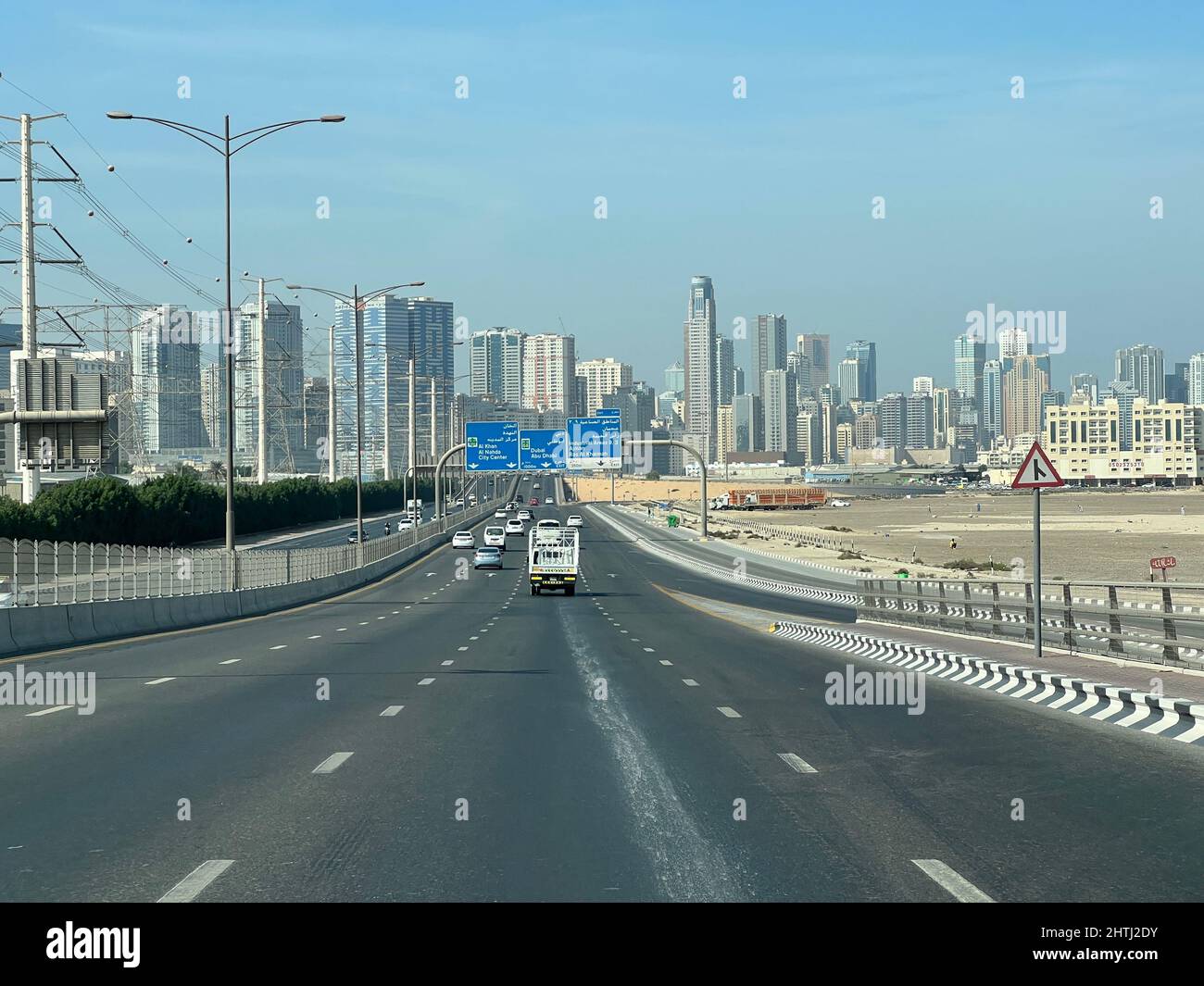 UAE, Dubai - December 01, 2021: Dubai Roads and Traffic bridges and ...