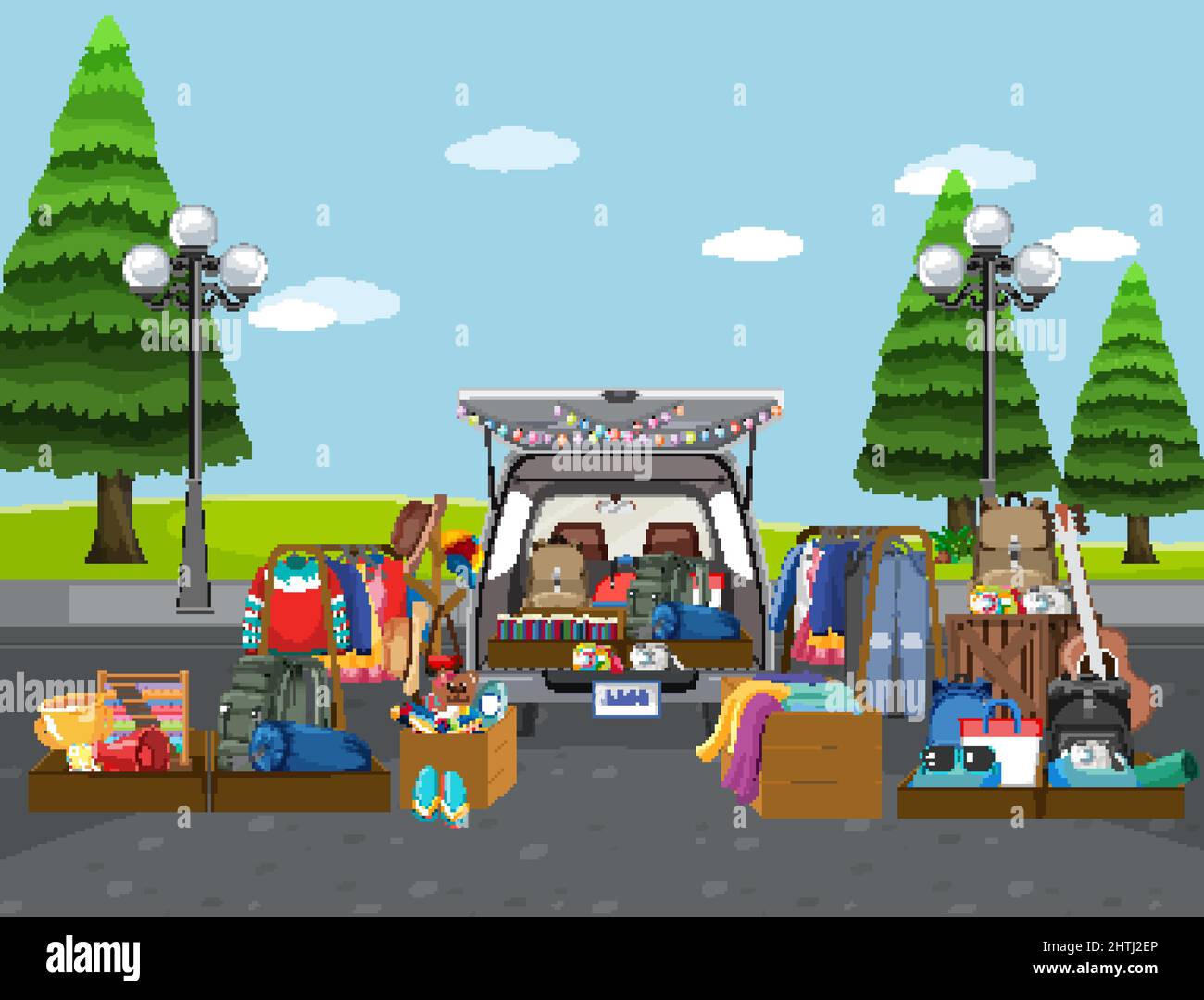 Market vender Stock Vector Images - Alamy