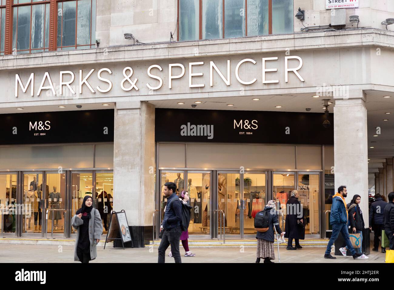 Marks & Spencer store on Oxford Street, West End London Stock Photo - Alamy