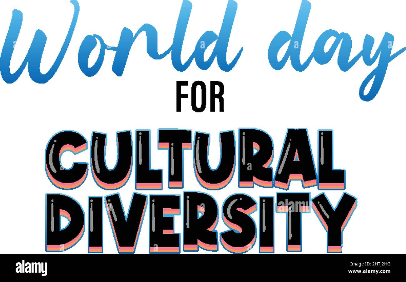 The World Day for Cultural Diversity Logo Design illustration Stock ...