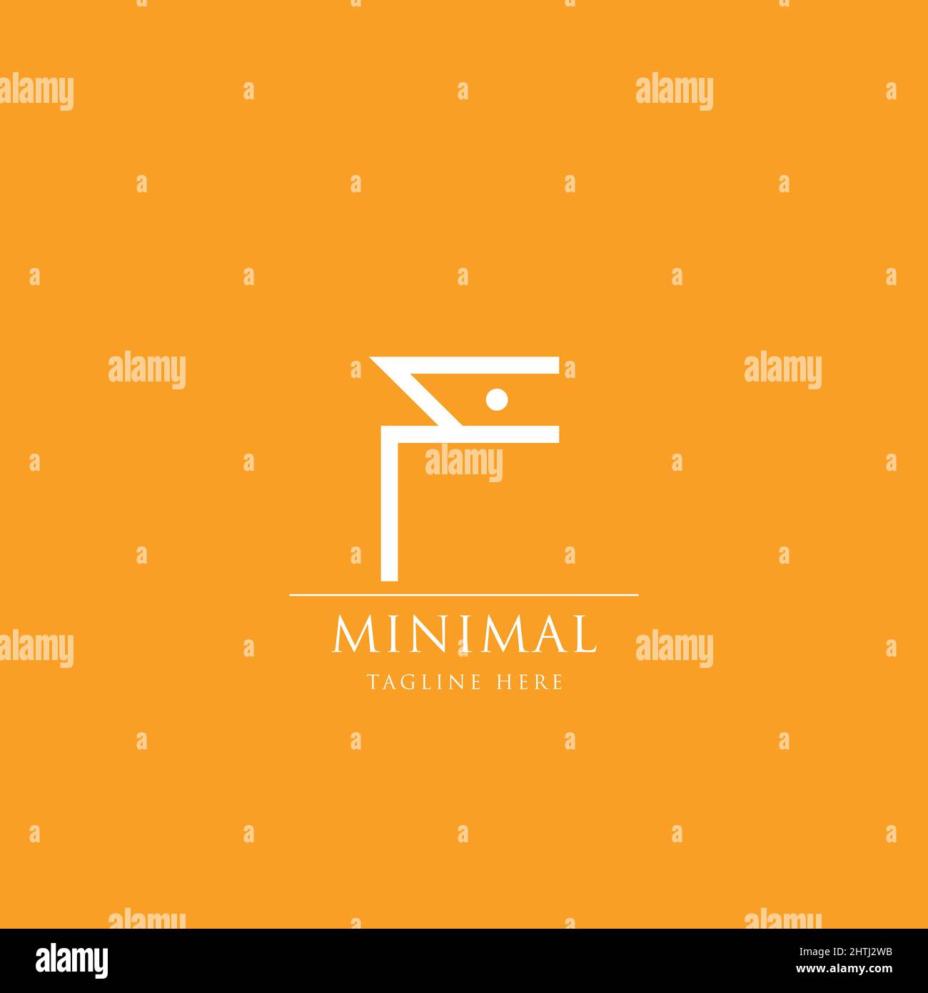 Modern minimal initial letter F alphabet business logo Stock Vector ...