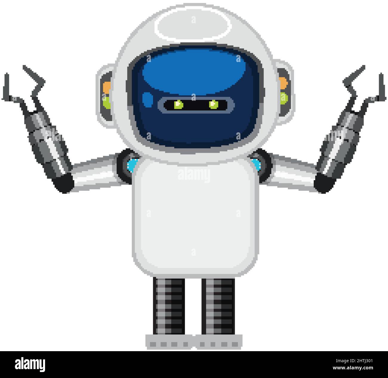 A robot on white background illustration Stock Vector Image & Art - Alamy