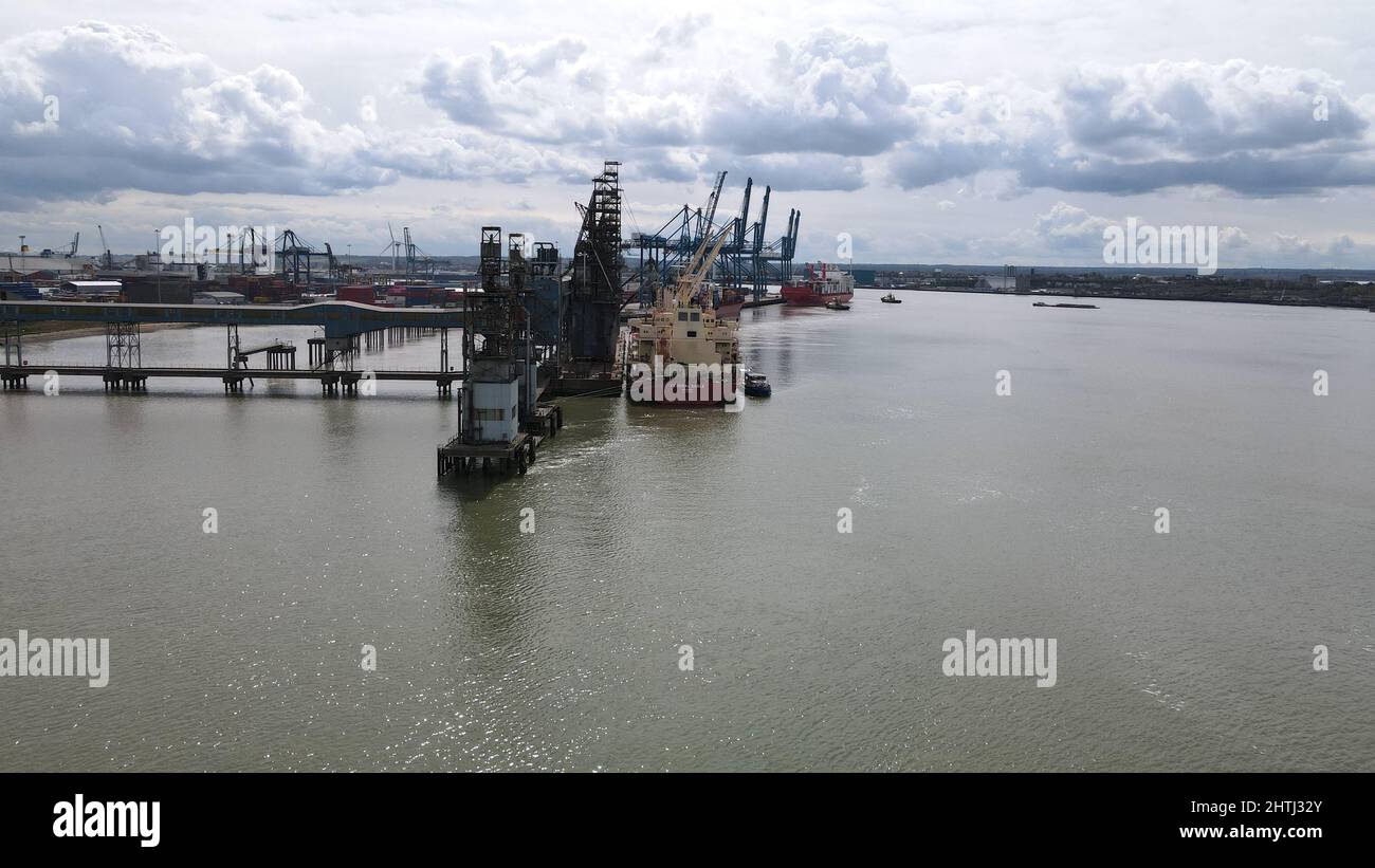 Tilbury docks aerial hi-res stock photography and images - Alamy
