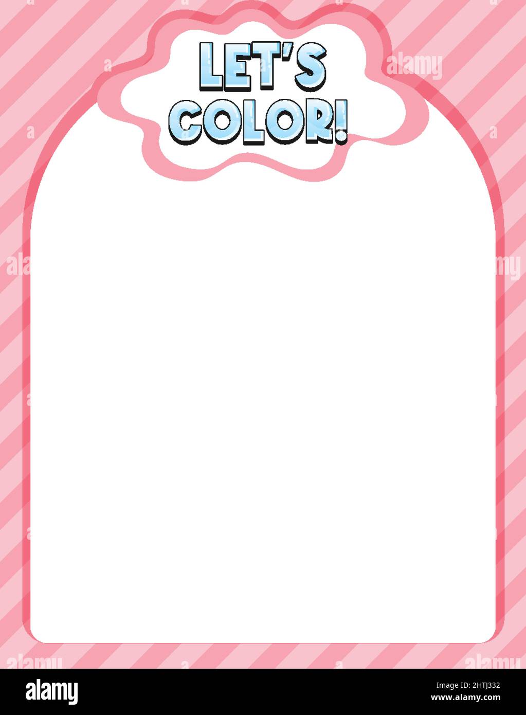 Cute blank pink color border for worksheet illustration Stock Vector ...