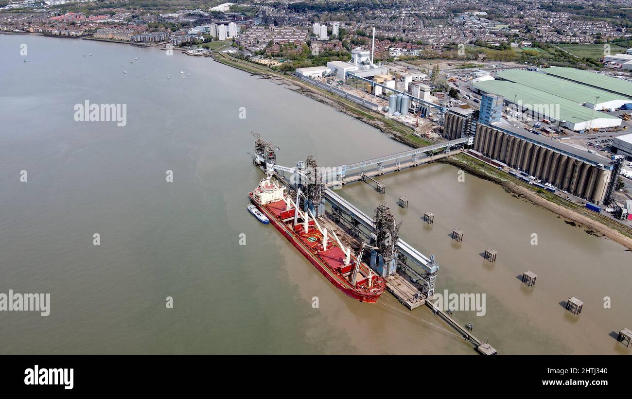 Aerial view of tilbury docks hi-res stock photography and images - Alamy