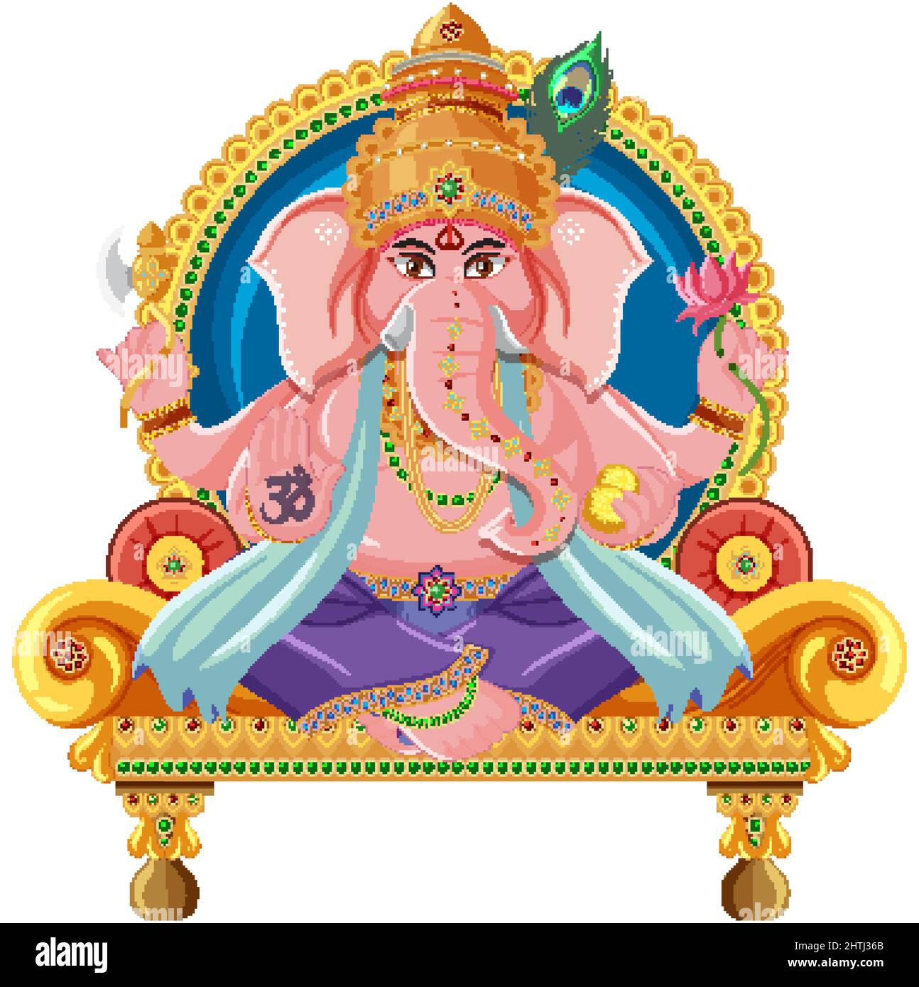 Hindu god statue white background Stock Vector Images - Alamy