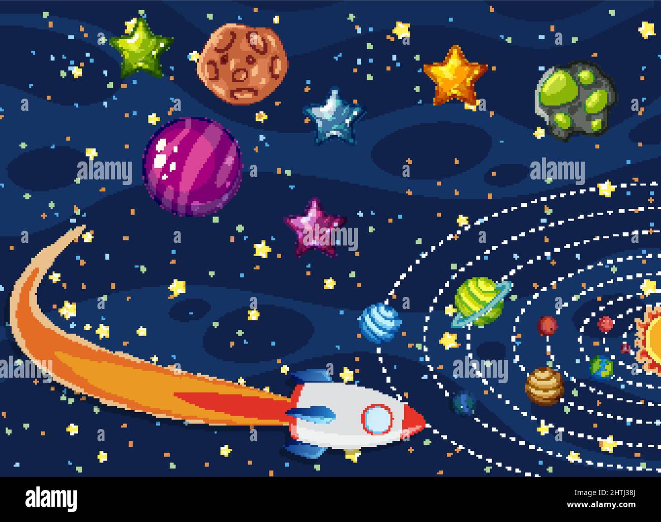 Space element in space background illustration Stock Vector Image & Art ...