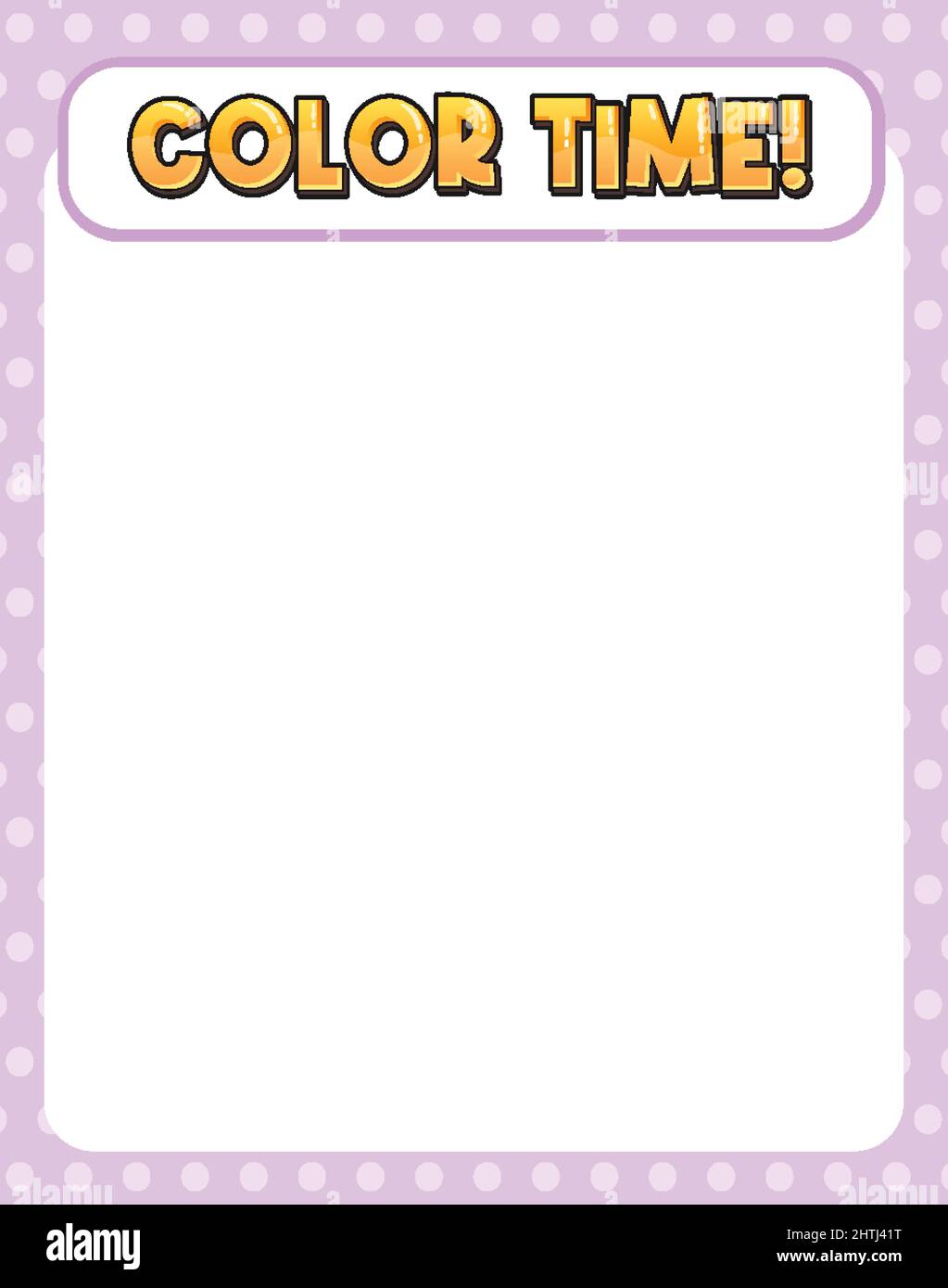 Cute blank violet color border for worksheet illustration Stock Vector ...