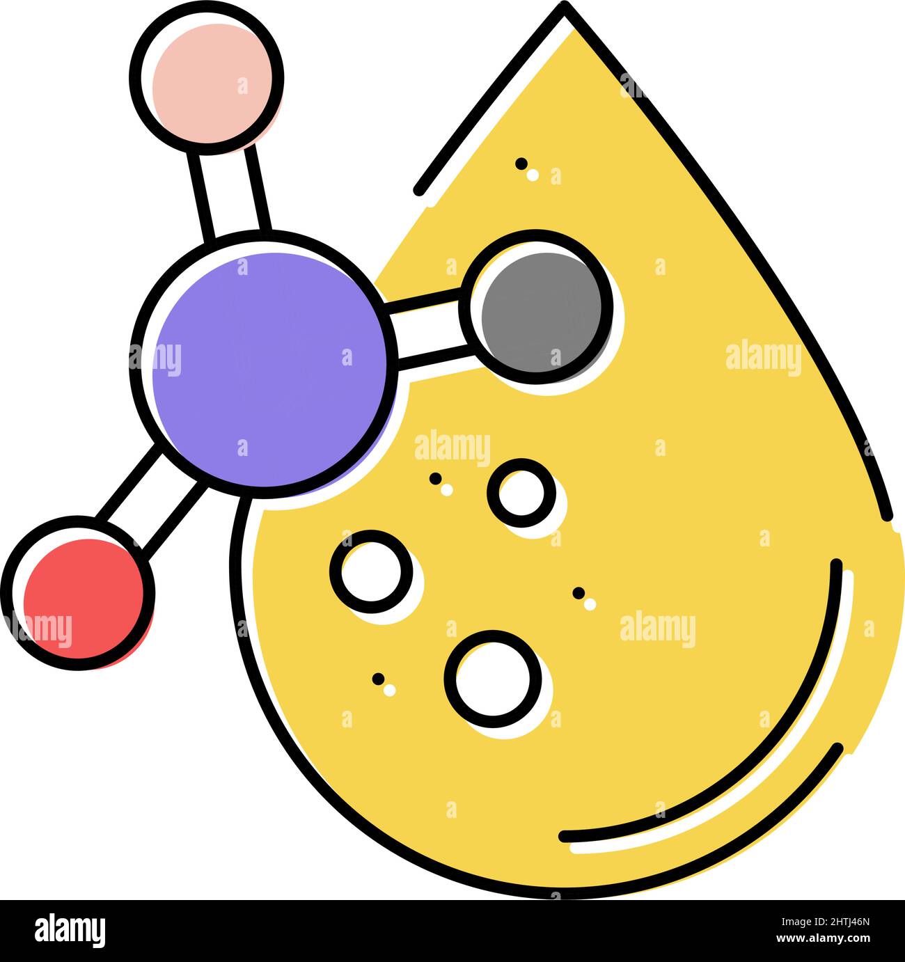 oil keratin drop color icon vector illustration Stock Vector Image ...
