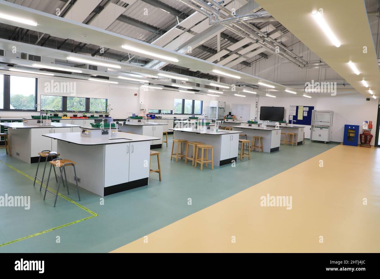 English modern High School, classroom Stock Photo - Alamy