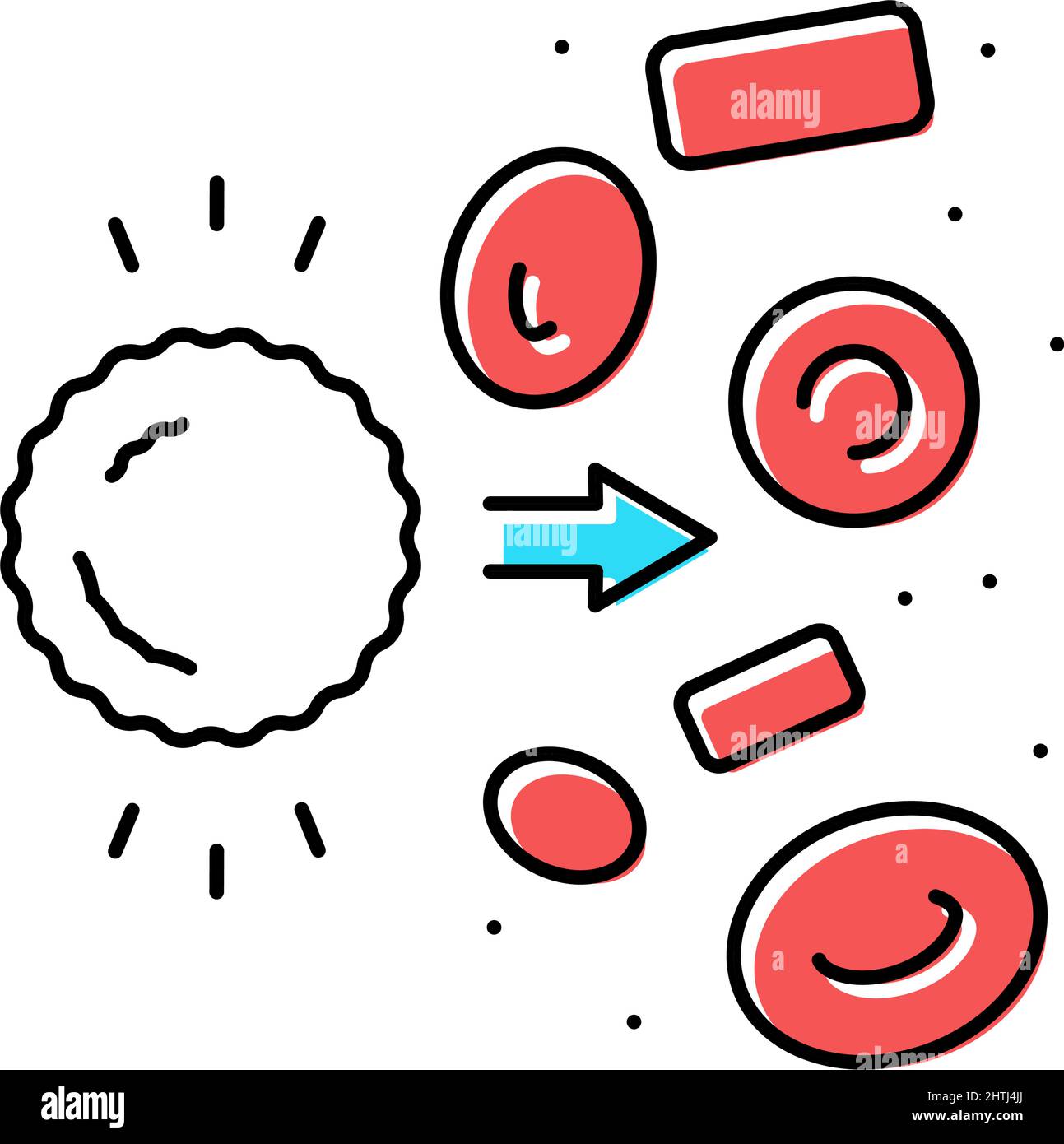autoimmunity blood color icon vector illustration Stock Vector Image ...