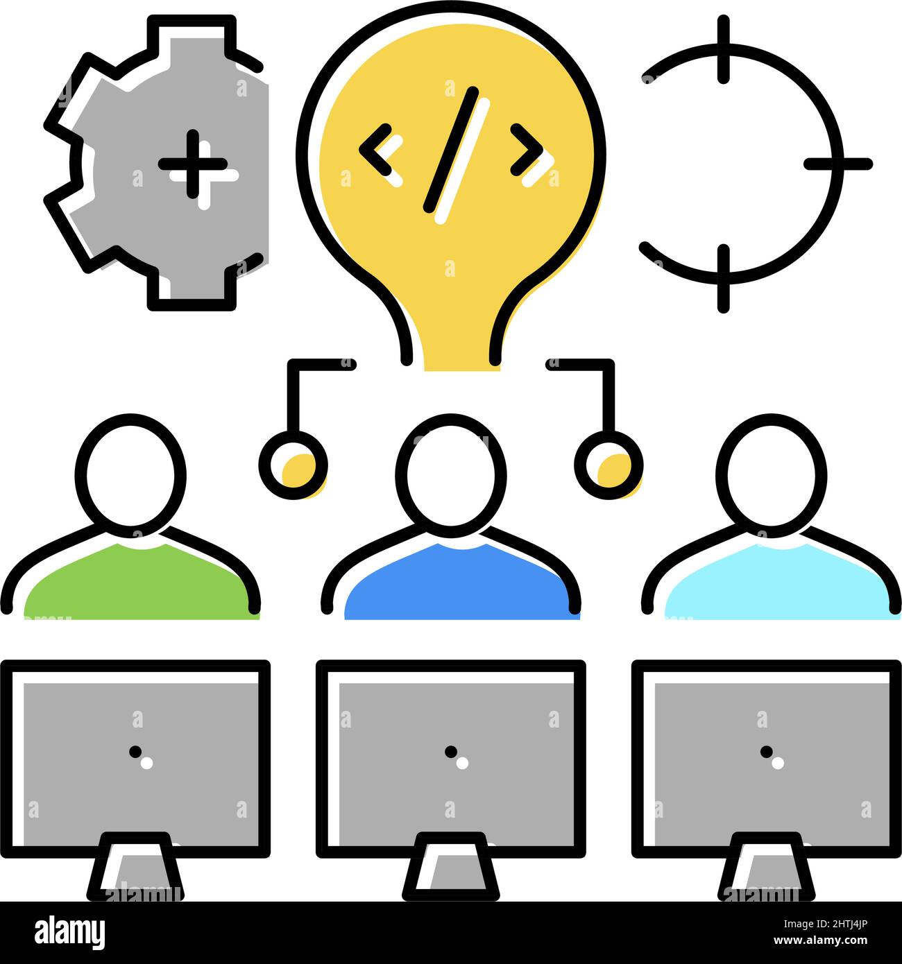 Hackathon fintech development icon hi-res stock photography and images ...