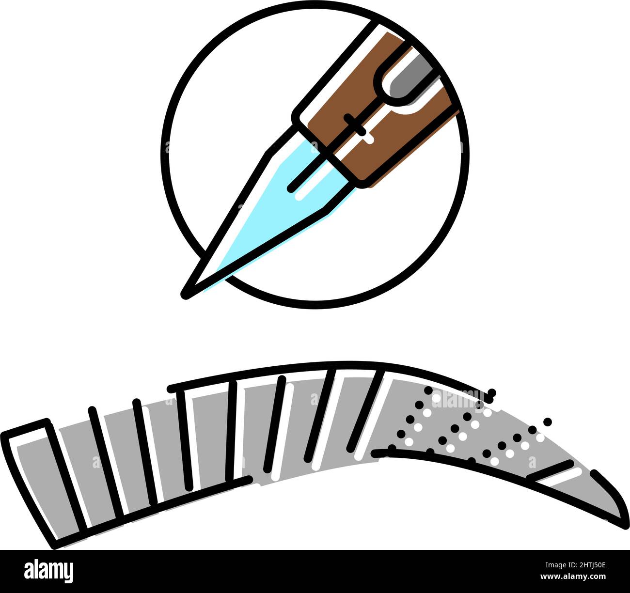 nano brows color icon vector illustration Stock Vector Image & Art - Alamy