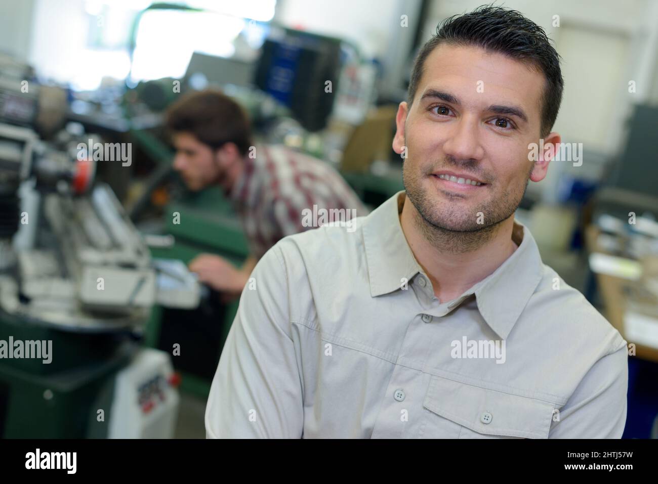 portrait factory man in workshop Stock Photo - Alamy