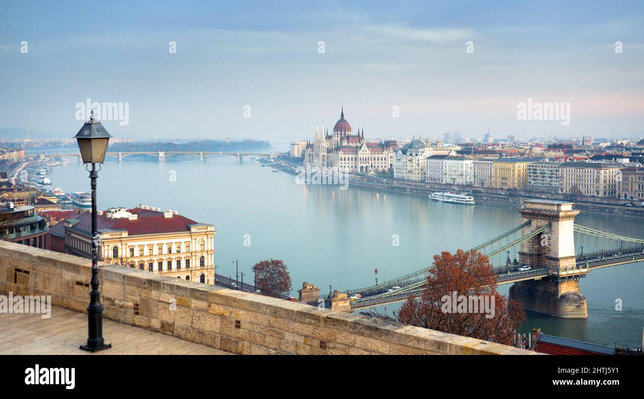 Budapest view from Royal Castle promenade Stock Photo - Alamy