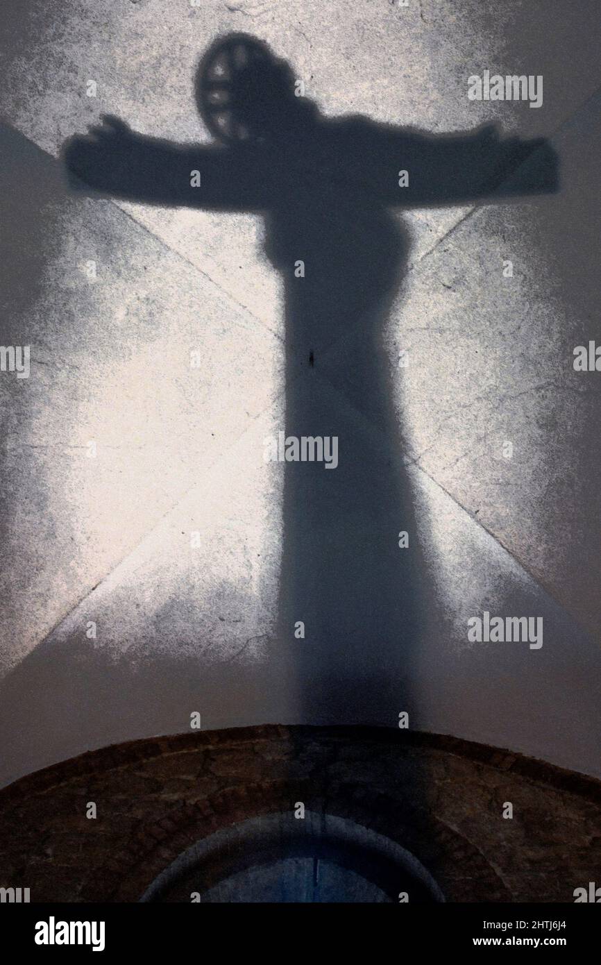 Digital art from original photograph: soft grey shadows against a ...