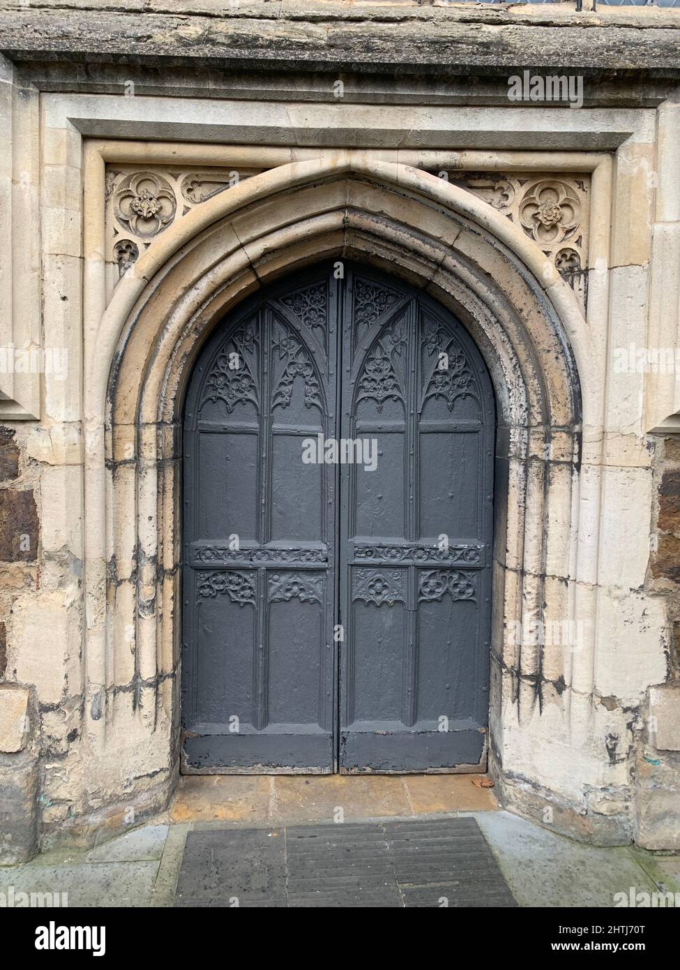 Church St Johns in Northampton town centre England door famous old ...