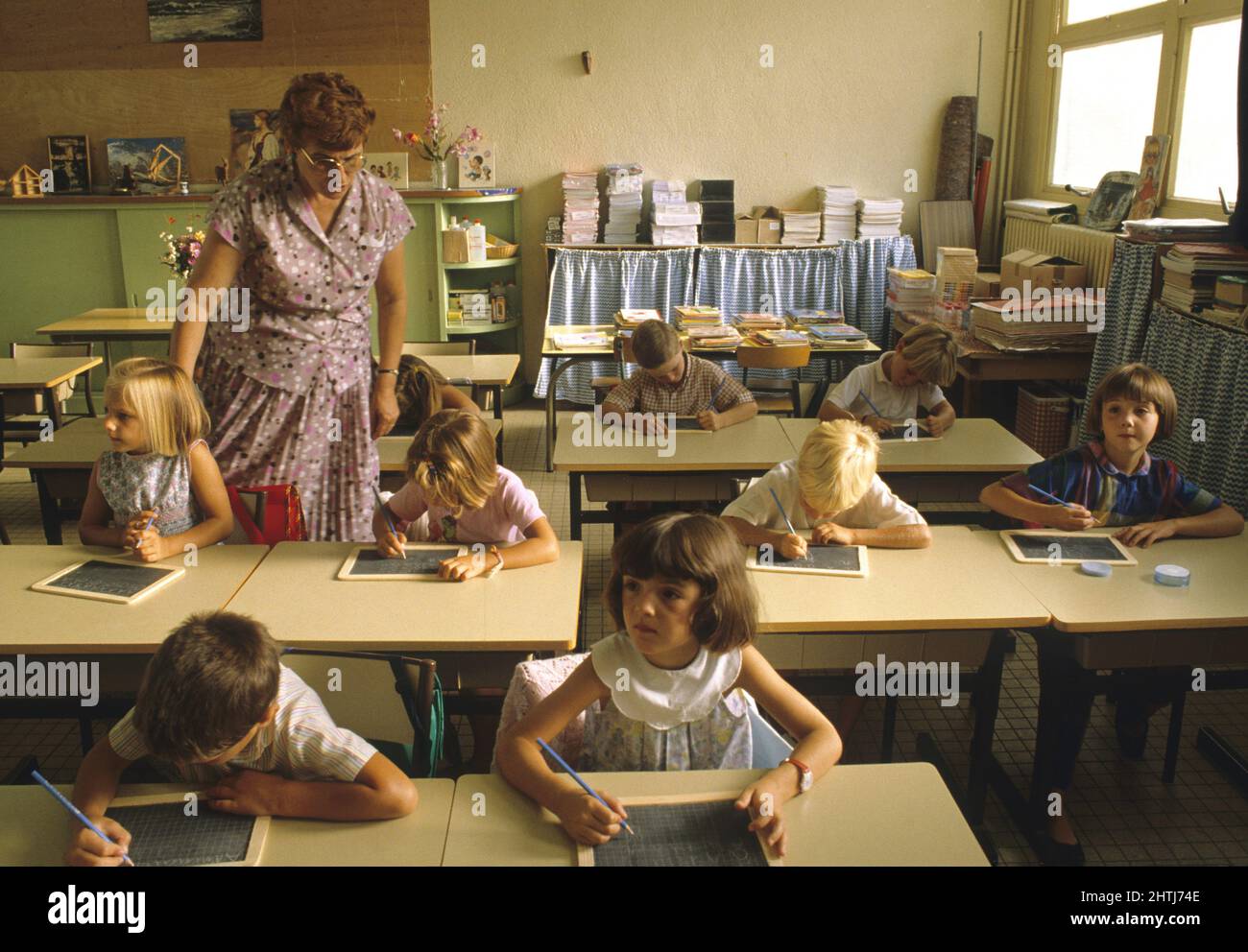france primary school little student Stock Photo - Alamy