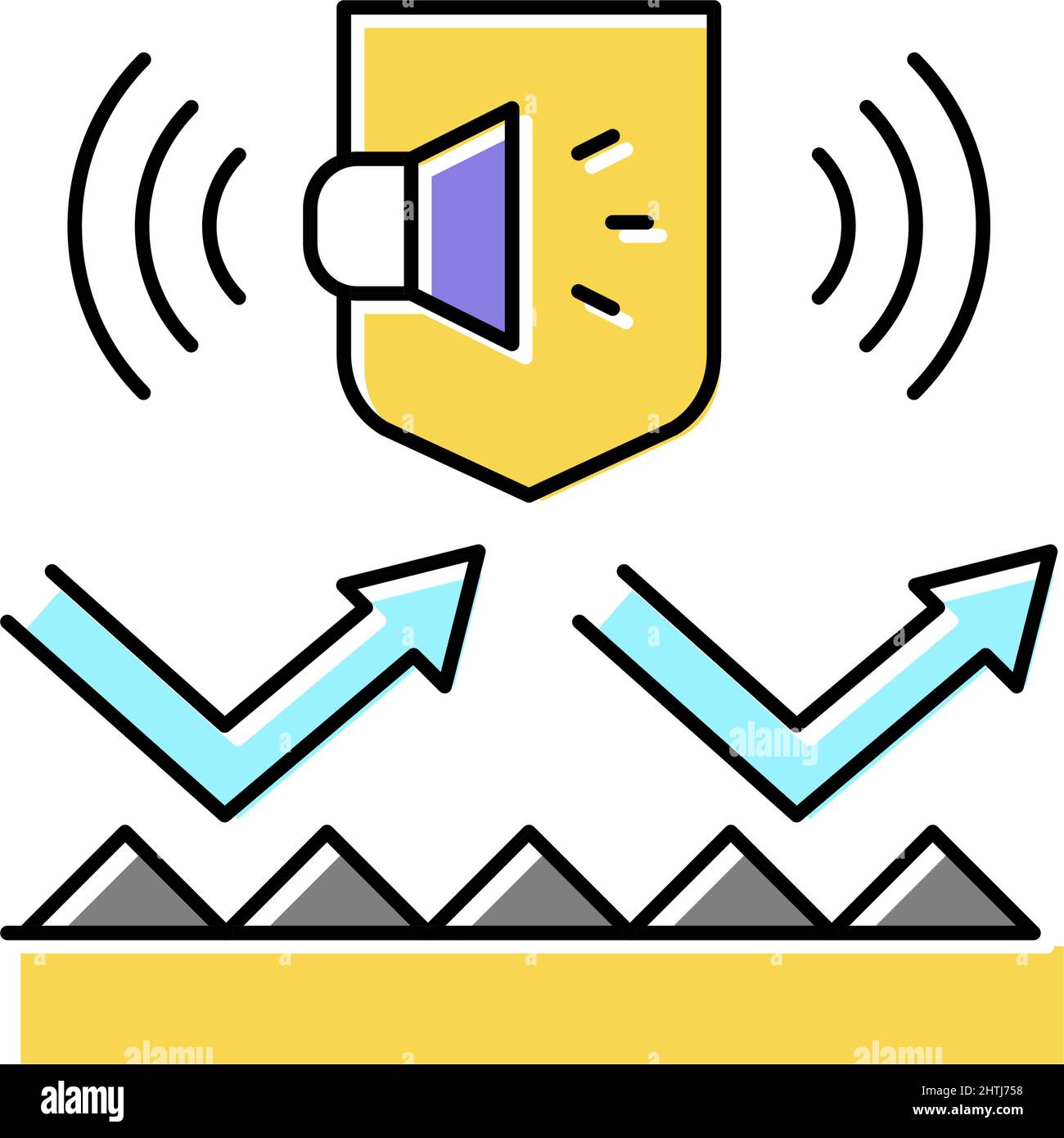 noise protect layer color icon vector illustration Stock Vector Image ...