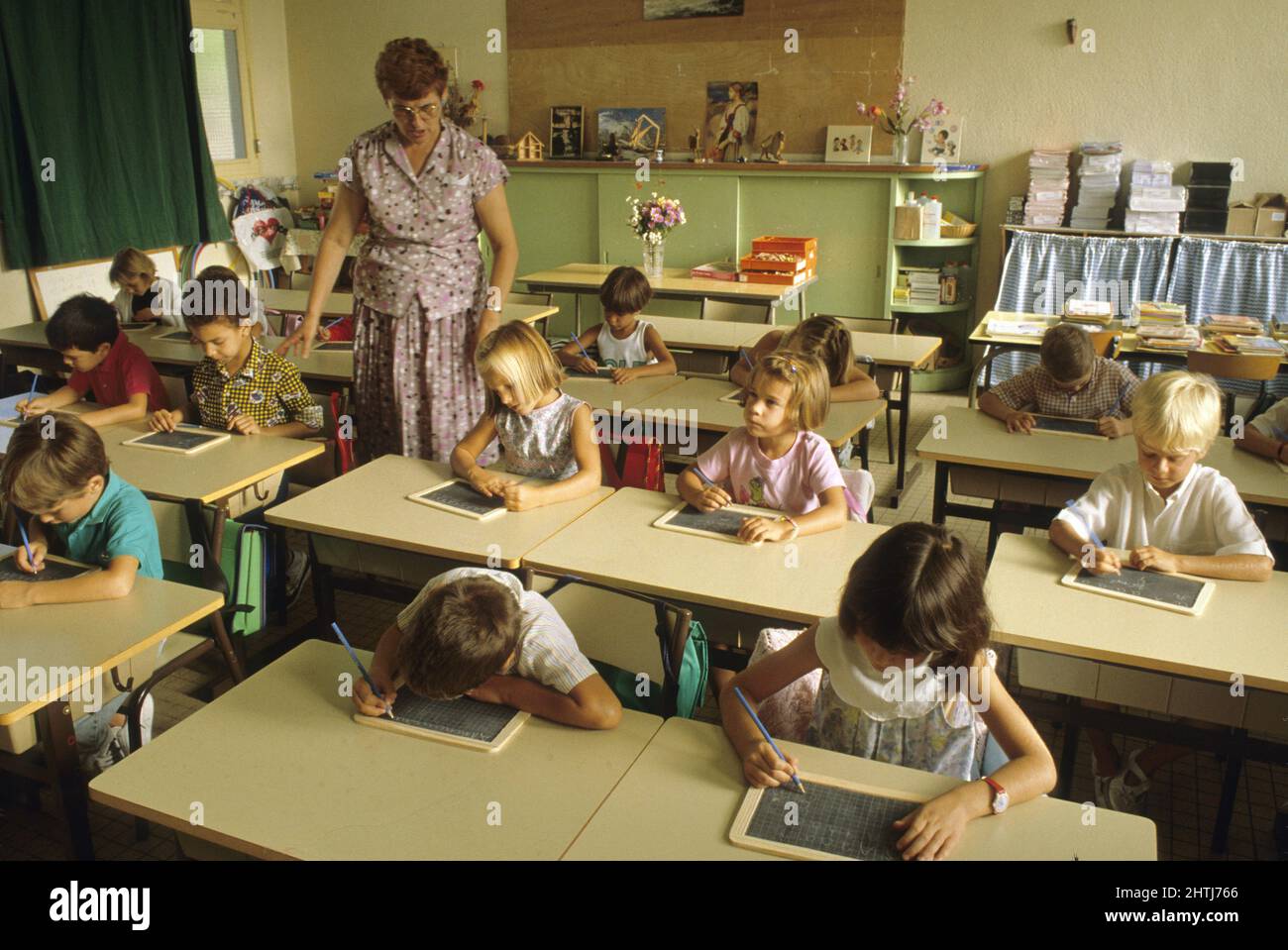 france primary school little student Stock Photo - Alamy