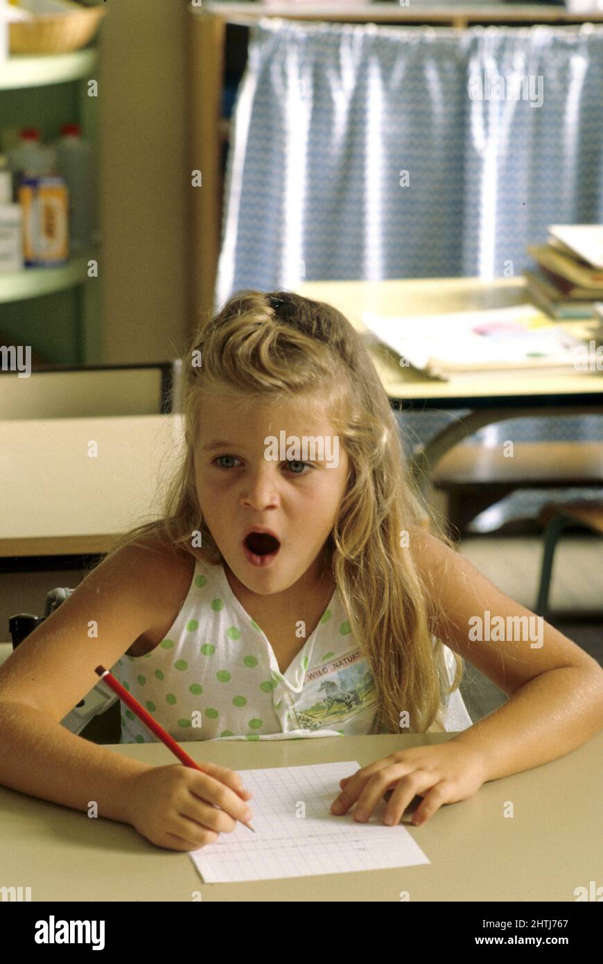 france primary school little student Stock Photo - Alamy
