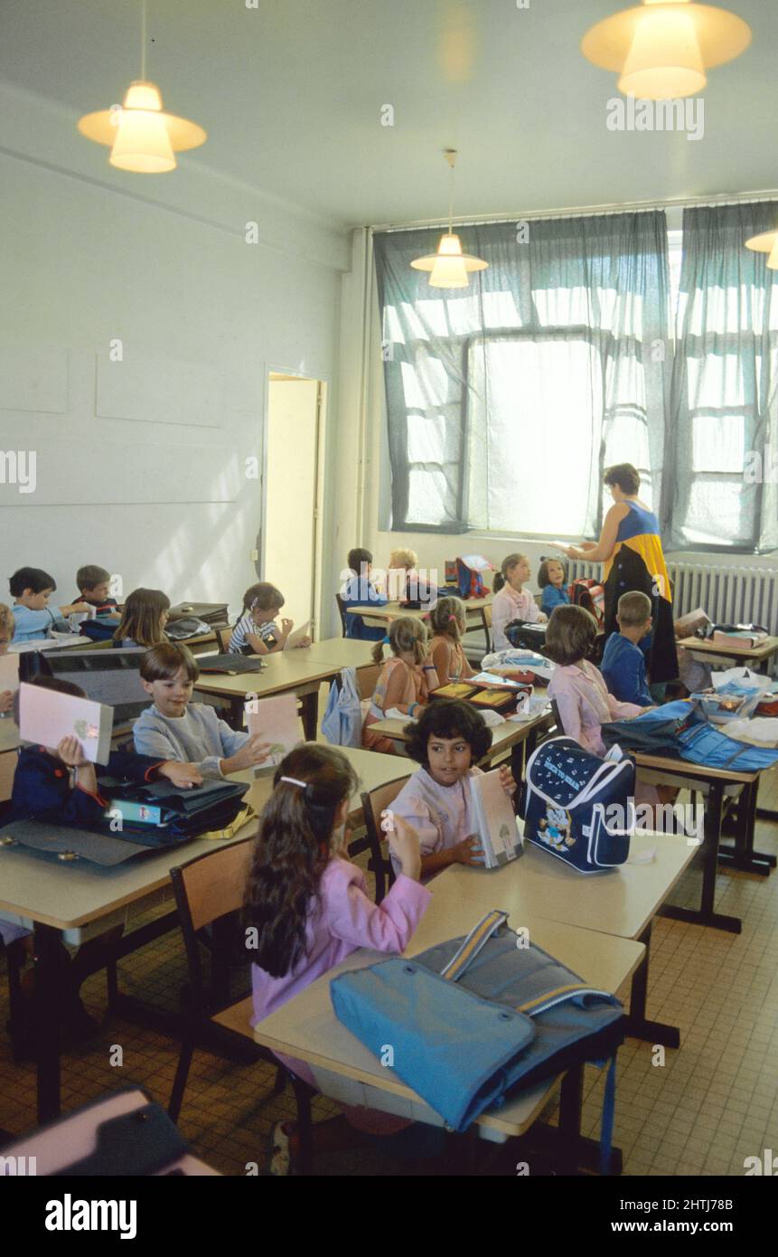 france primary school little student Stock Photo - Alamy