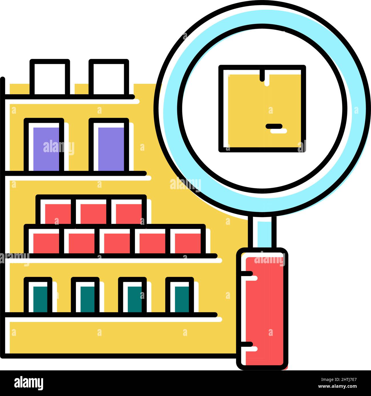 inventory management color icon vector illustration Stock Vector Image ...