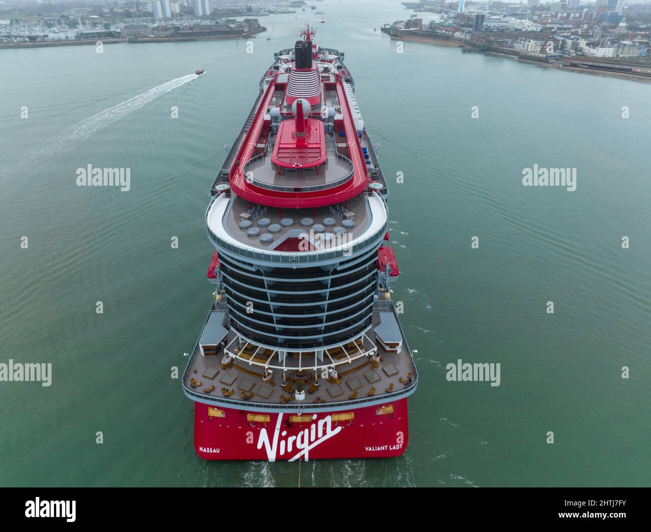 Valiant lady cruise ship by Virgin Voyages arriving at Portsmouth ...