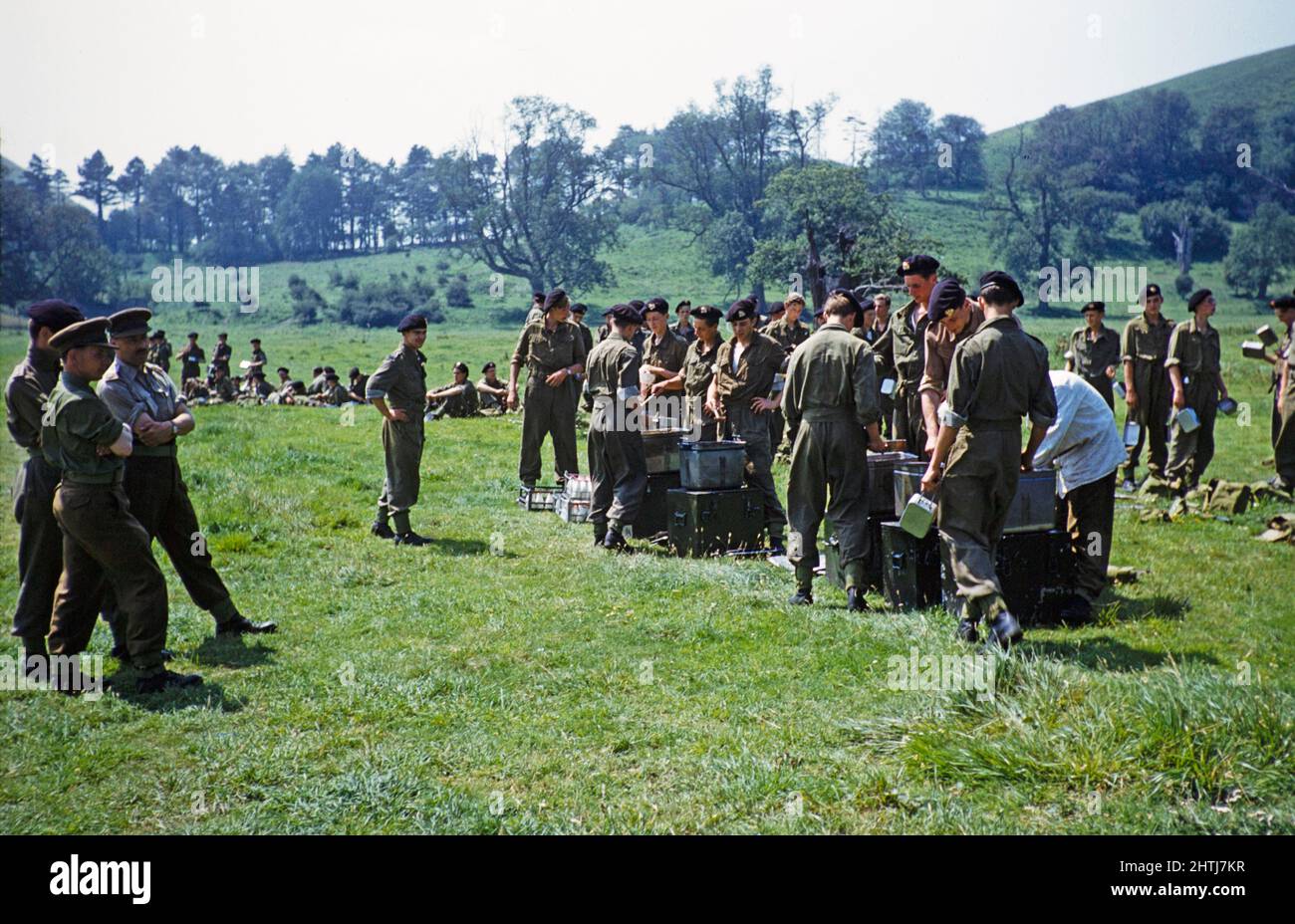 Schoolboys engaged in military training exercises as army cadets ...