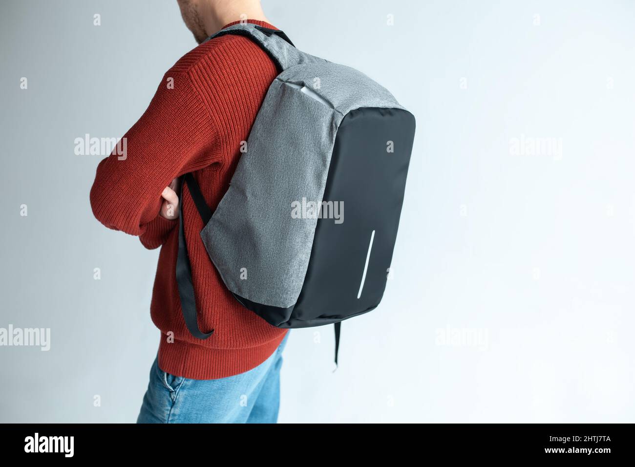 Caucasian male model backpack hiking hi-res stock photography and ...
