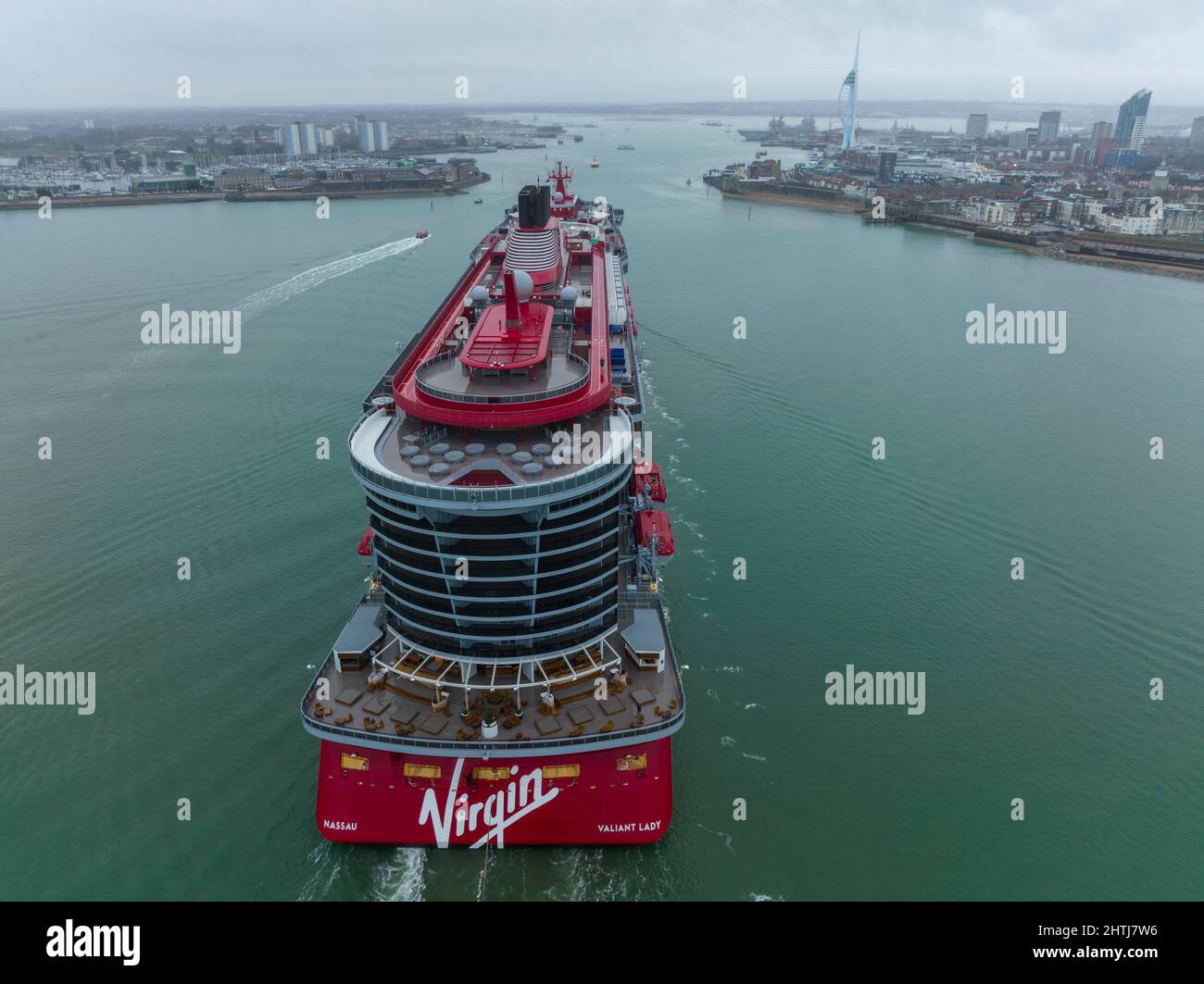 Valiant lady cruise ship by Virgin Voyages arriving at Portsmouth ...